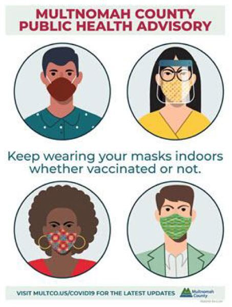 Multnomah County urges indoor mask wearing | The Portland Tribune